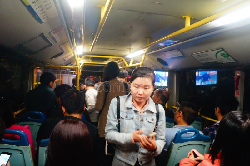 Crowded Bus Compartment Shenzhen Stock Photos - Free & Royalty-Free ...