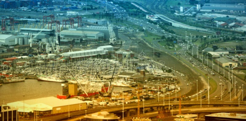 Crowded cityscape by road stock photo. Image of built - 85715926