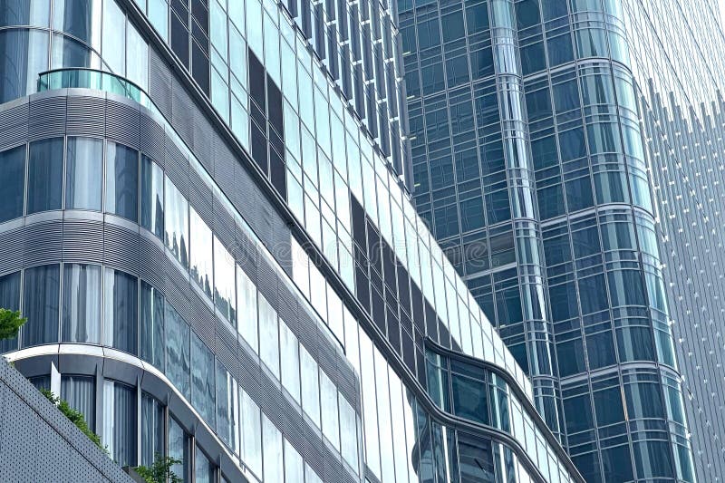 Crowded Commercial Office Buildings in Hong Kong City Stock Image ...