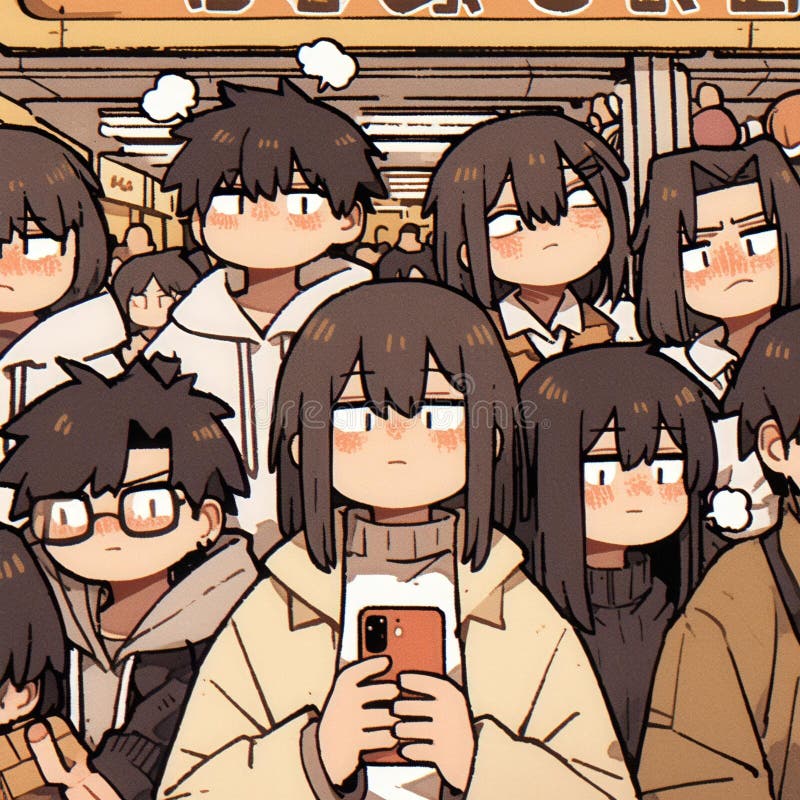 Crowded Commute Illustration Stock Illustration - Illustration of ...