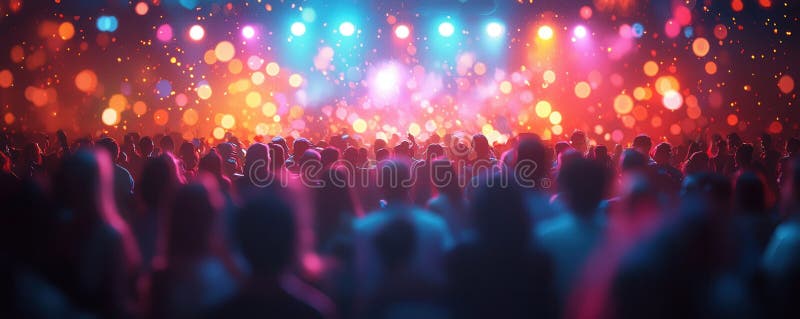 Exciting Dance Floor Scene with Dynamic Neon Lighting Stock Photo ...