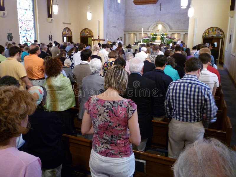 Crowded Easter Mass editorial stock photo. Image of catholicism - 13772623