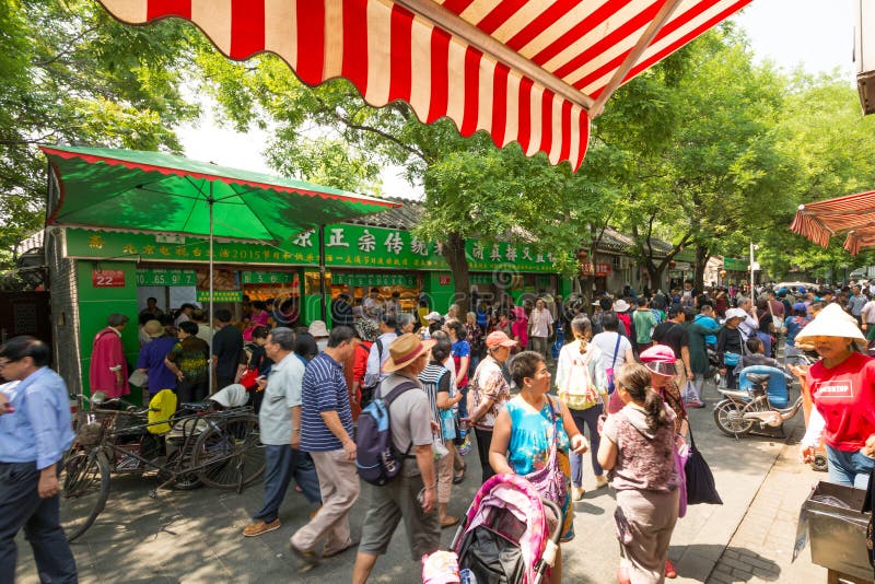 Crowded Market Situation in Beijing China Editorial Stock Image - Image ...