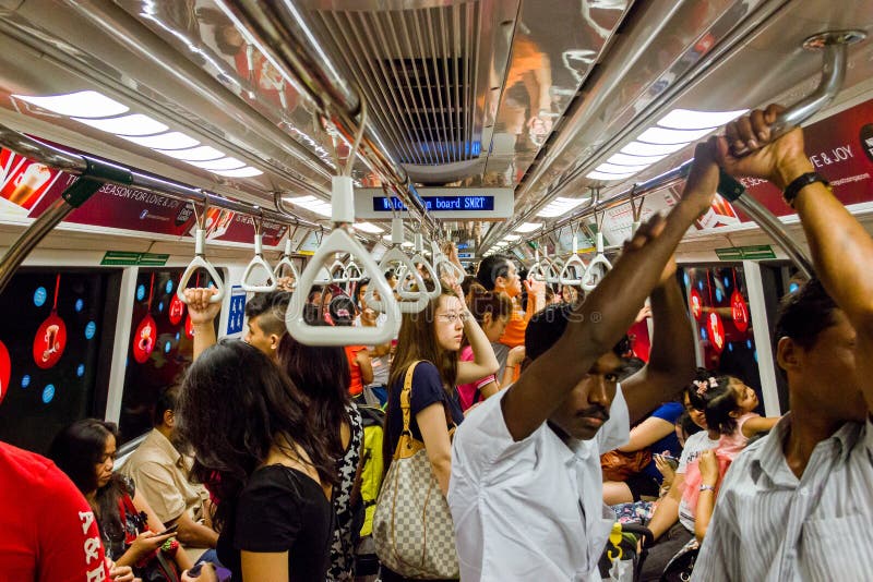 Crowded MRT editorial photo. Image of multi, group, color - 83678846
