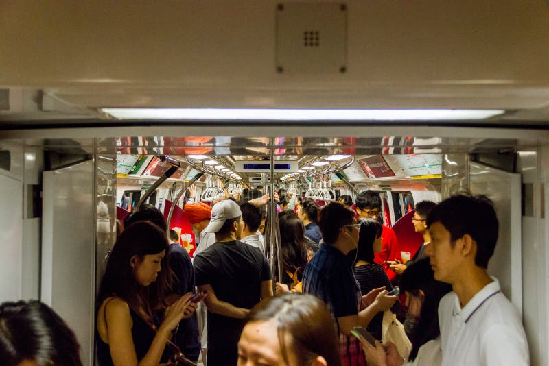 Crowded MRT editorial photo. Image of multi, group, color - 83678846