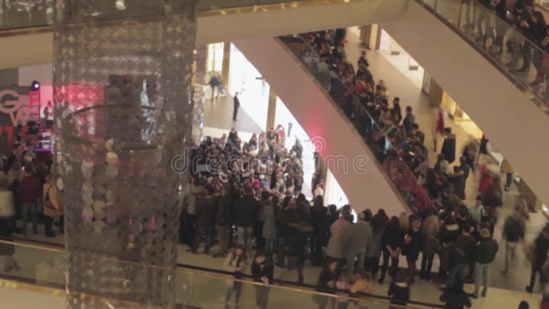 Crowded People on Escalator in a Shopping Mall Hyperlapse Video Stock ...