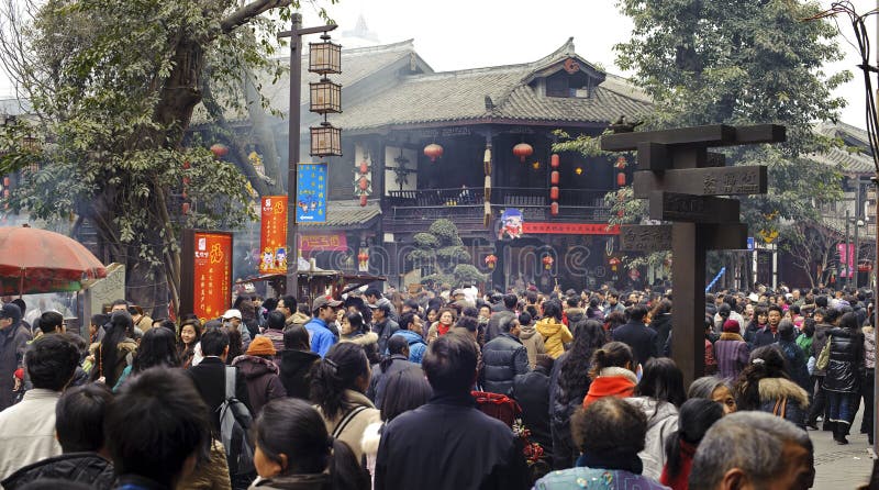 Crowded People Waiting To Enter a Temple Editorial Photo - Image of ...