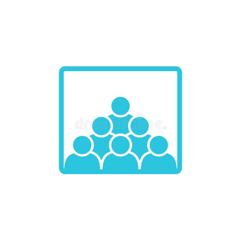 Crowded Place Icon. Isolated on White Background Stock Vector ...