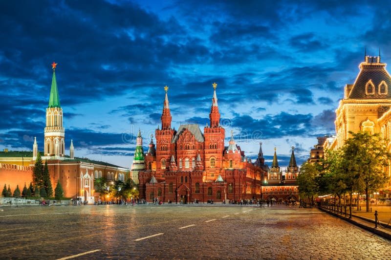 The crowded Red Square stock photo. Image of landscape - 93362012