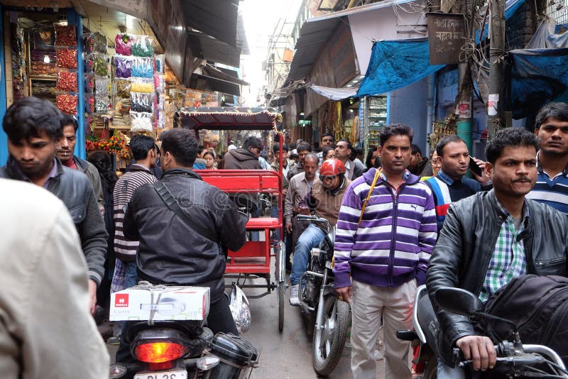 Overcrowded Street Old Town Delhi Stock Photos - Free & Royalty-Free ...