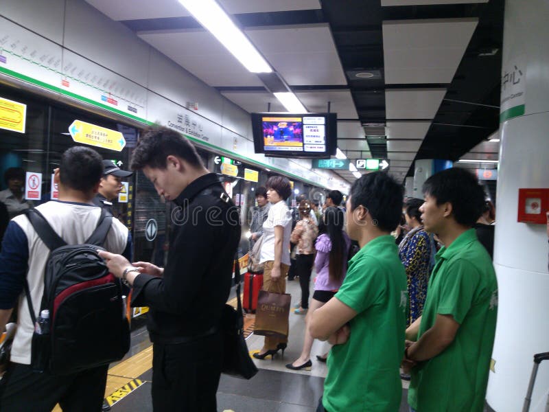 Crowded subway traffic editorial stock image. Image of indoor - 53292514