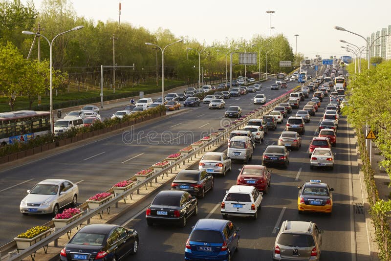 Traffic Jam Problem, Beijing Editorial Image - Image of time, night ...