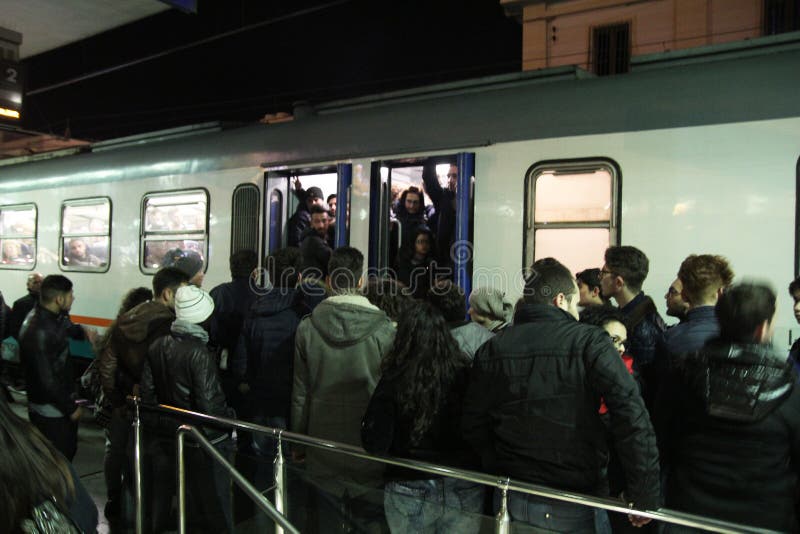 Crowded train station stock photo. Image of metal, landscape - 1920670