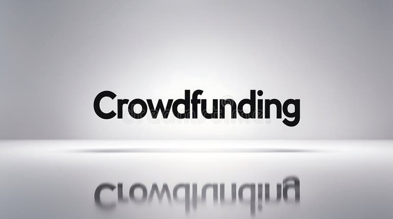 Crowdfunding Concept in Modern Typography on a Minimalist Backdrop ...