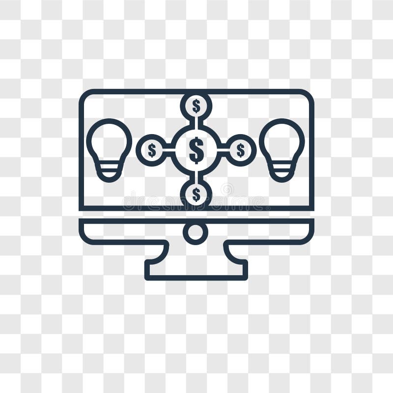 Funding Concept Vector Linear Icon Isolated on Transparent Background ...