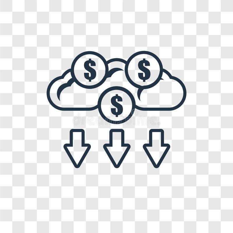 Funding Concept Vector Linear Icon Isolated on Transparent Background ...