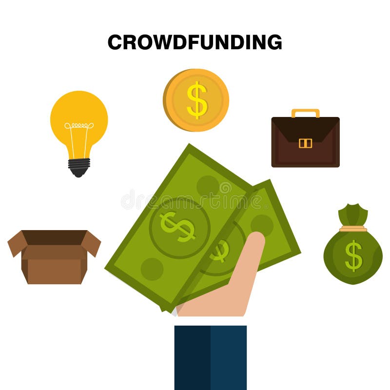 Crowdfunding icon design. stock vector. Illustration of contribution ...