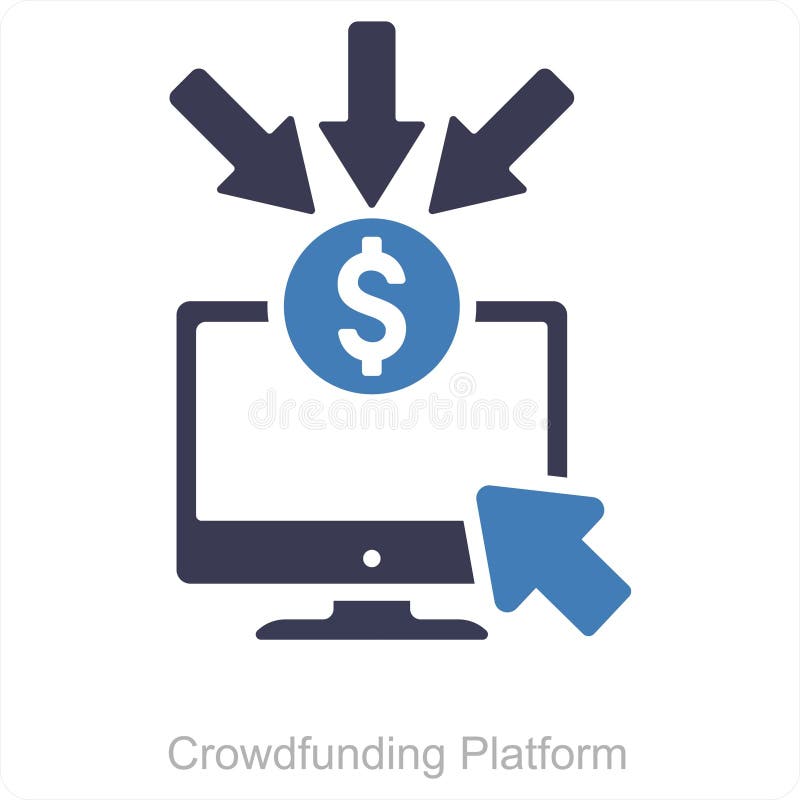 Crowdfunding Platform stock vector. Illustration of filled - 340081116