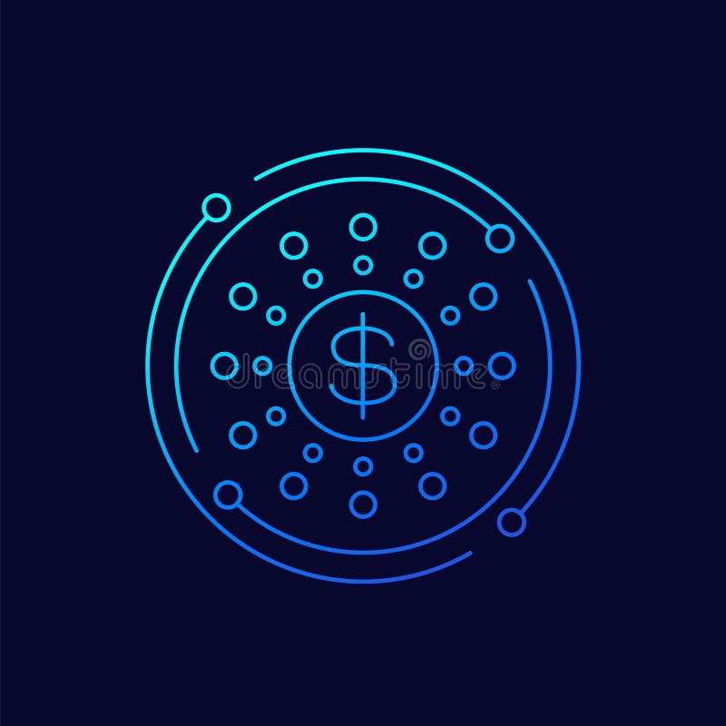 Crowdfunding, Raising Money Icon, Linear Design Stock Vector ...