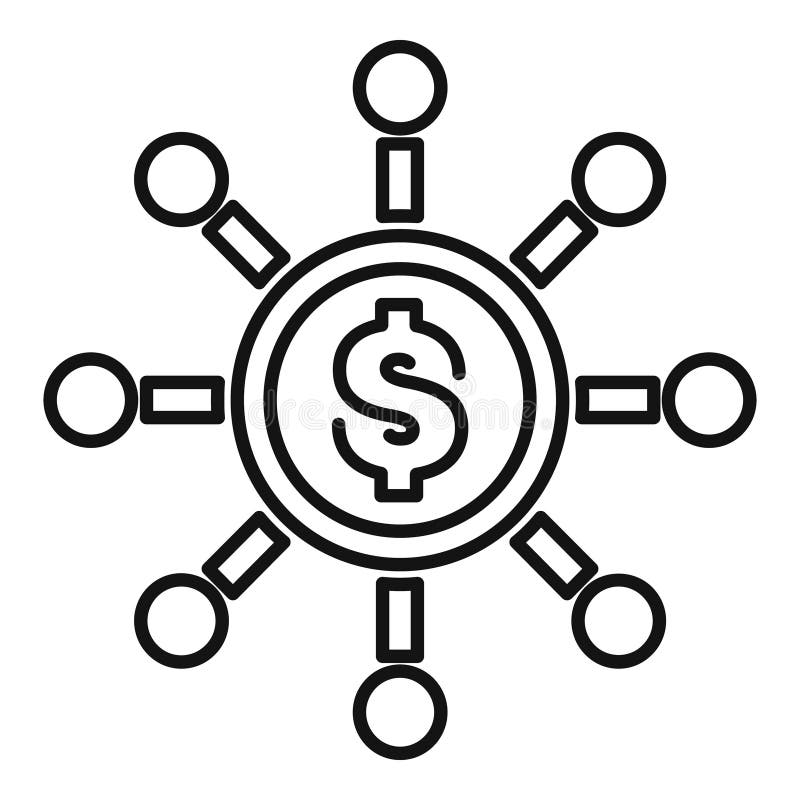 Crowdfunding System Connecting People and Money Stock Illustration ...