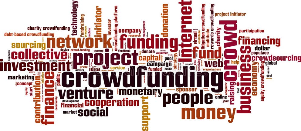 Crowdfunding word cloud stock vector. Illustration of crowd - 207200935