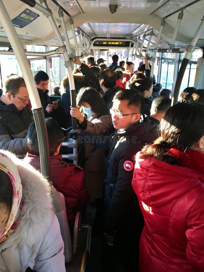 Crowds on bus editorial stock image. Image of transport - 85875409