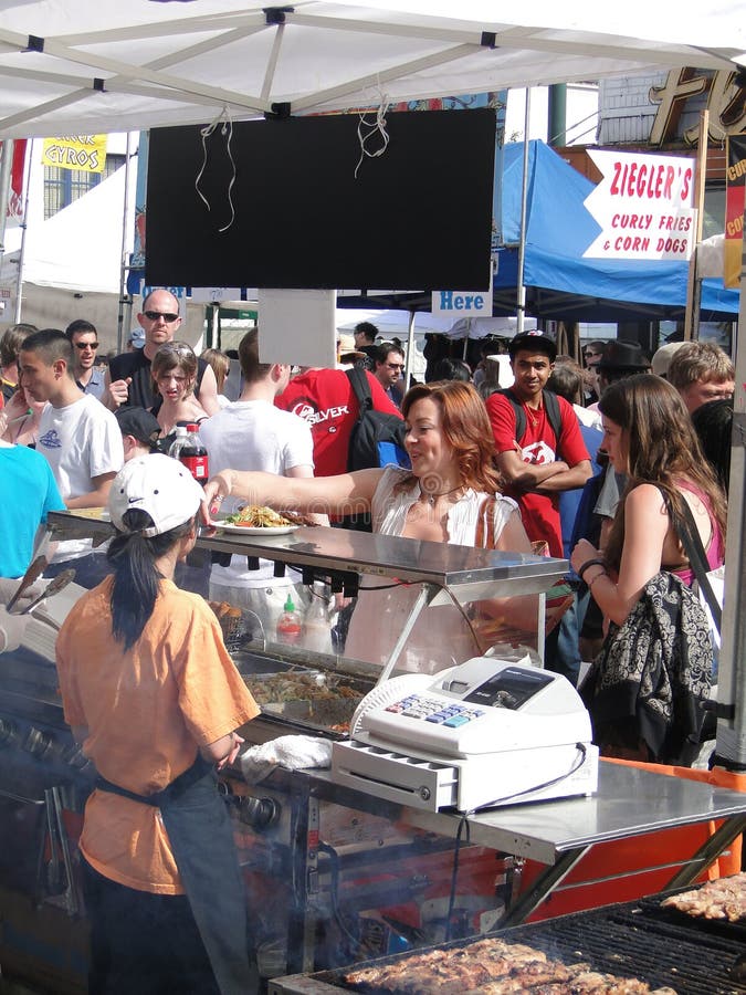 Crowds Sample the Food at the Street Fair Editorial Stock Image - Image ...