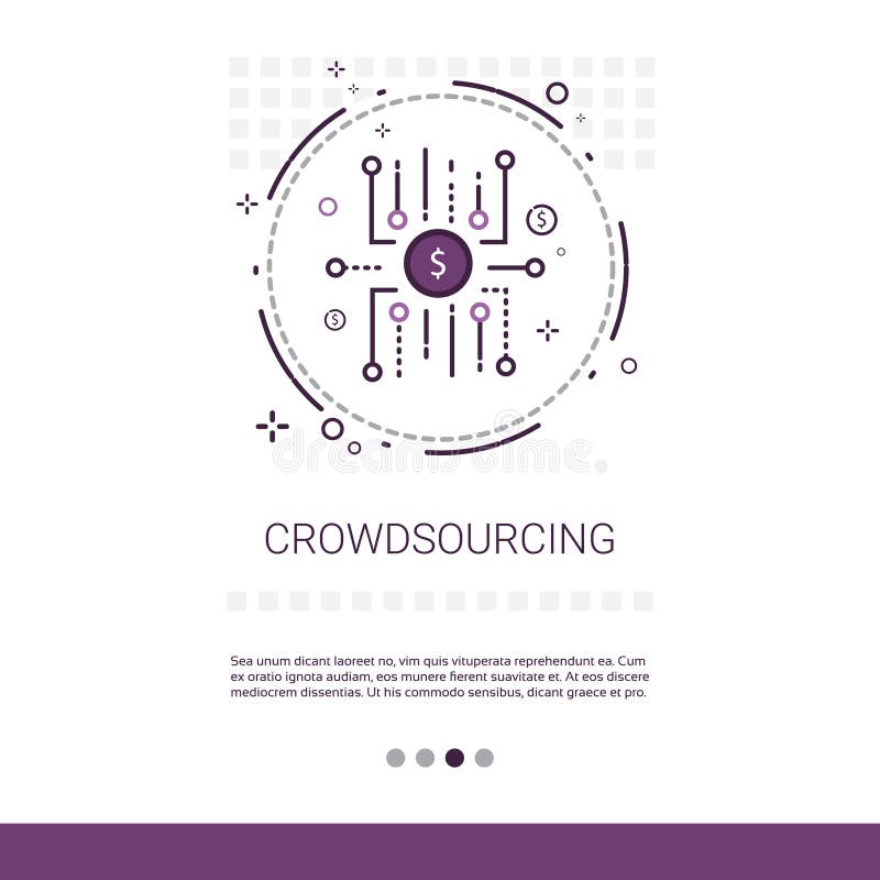 Crowdsourcing Business Resources Crowdfunding Web Banner with Copy ...