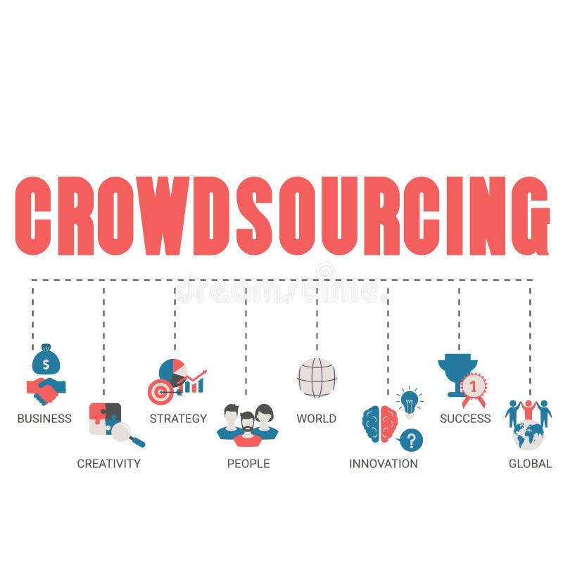 Crowdsourcing Design Concept Stock Vector - Illustration of ...
