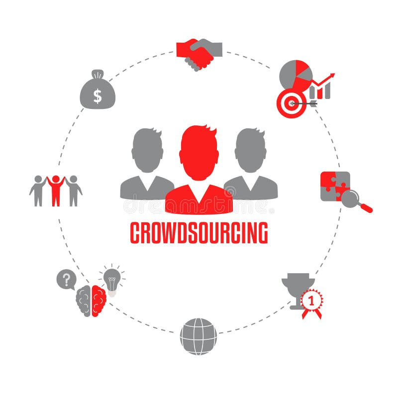 Crowdsourcing Design Concept Stock Vector - Illustration of networking ...