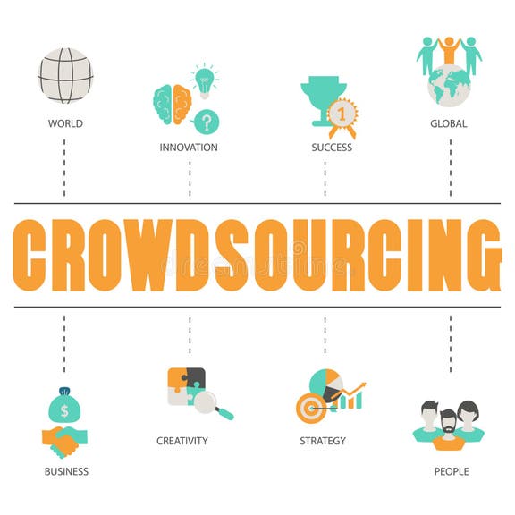 Crowdsourcing Design Concept Stock Vector - Illustration of ...