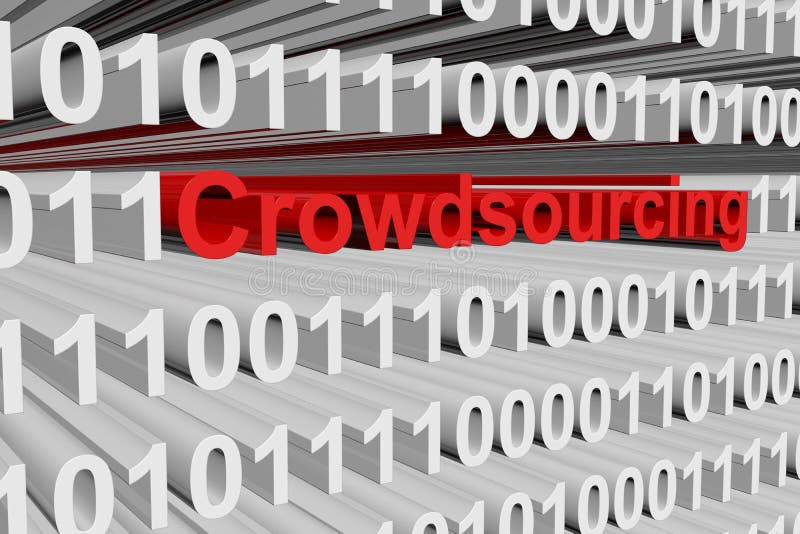 Crowdsourcing stock illustration. Illustration of render - 84568661