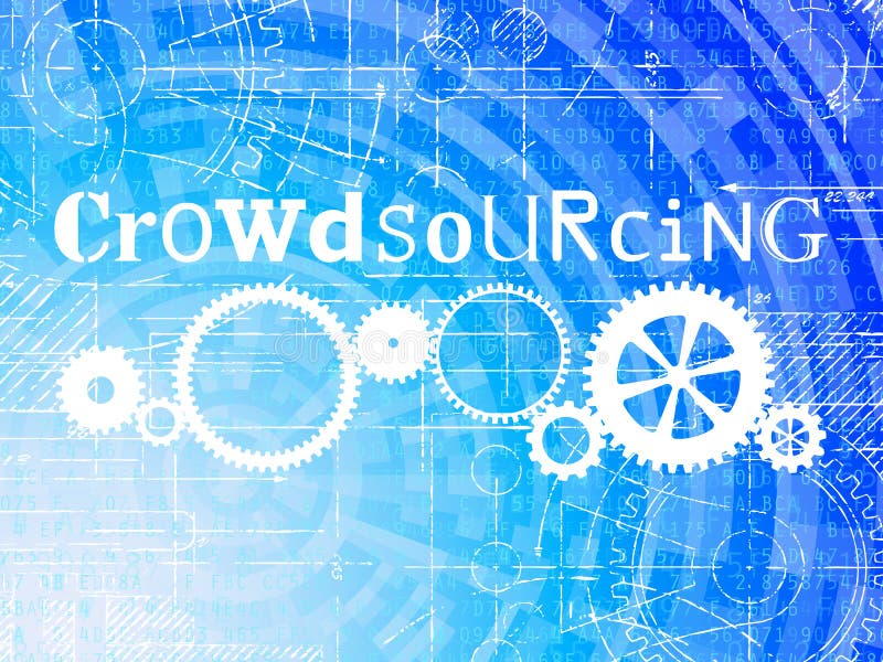 Crowdsourcing Blueprint Machine Stock Vector - Illustration of ...
