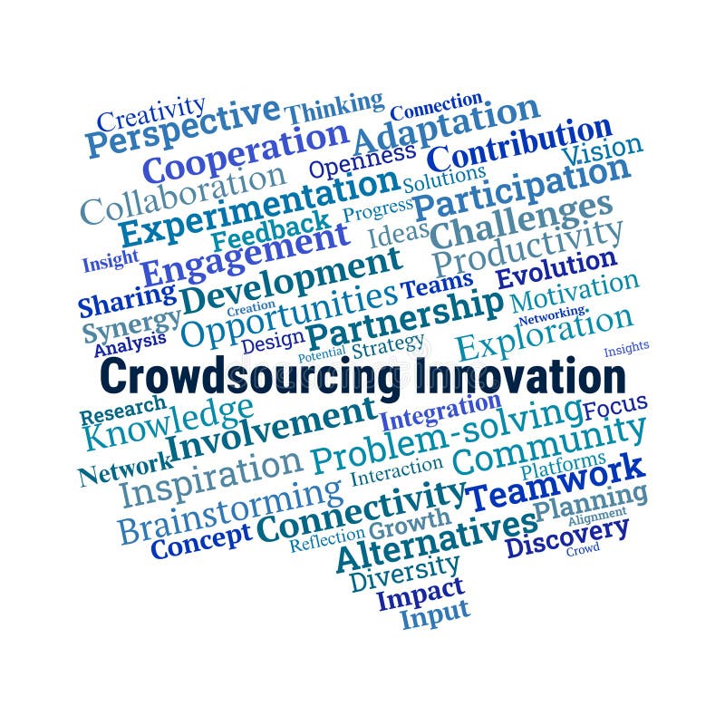 Crowdsourcing Innovation Word Cloud Stock Illustration - Illustration ...
