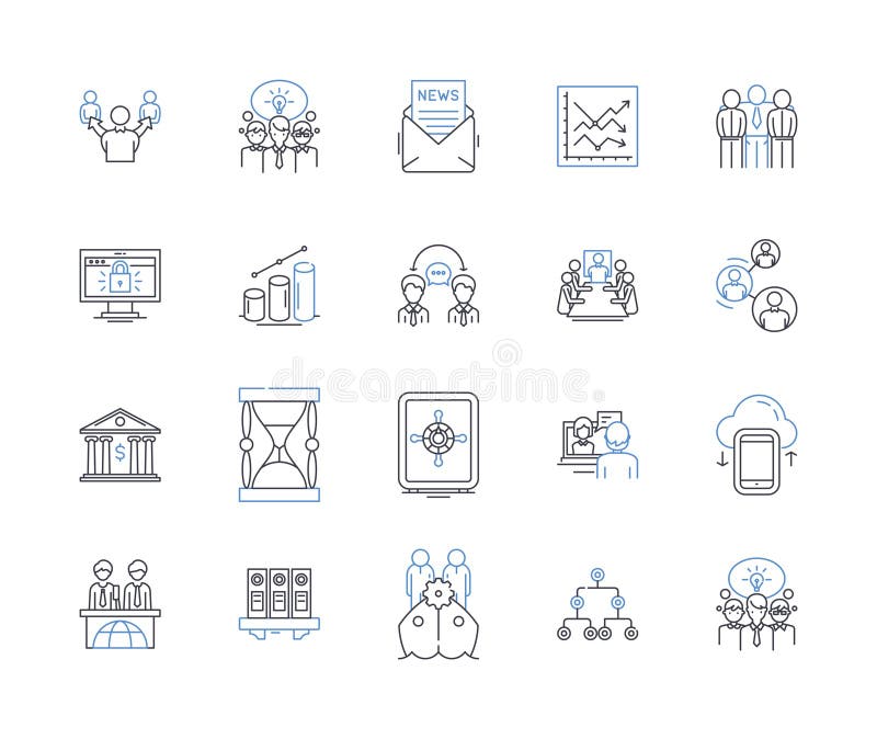 Crowdsourcing Line Icons Collection. Innovation, Collaboration ...