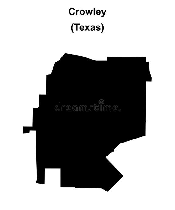 Crowley outline map stock vector. Illustration of city - 357643886