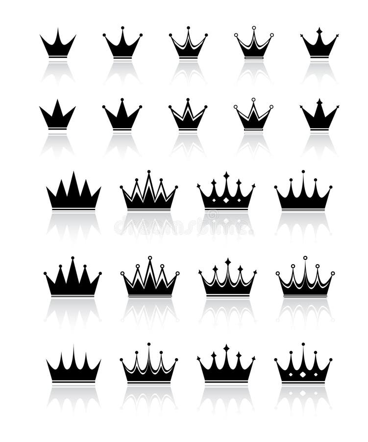 Crown icons simple stock vector. Illustration of high - 14494228