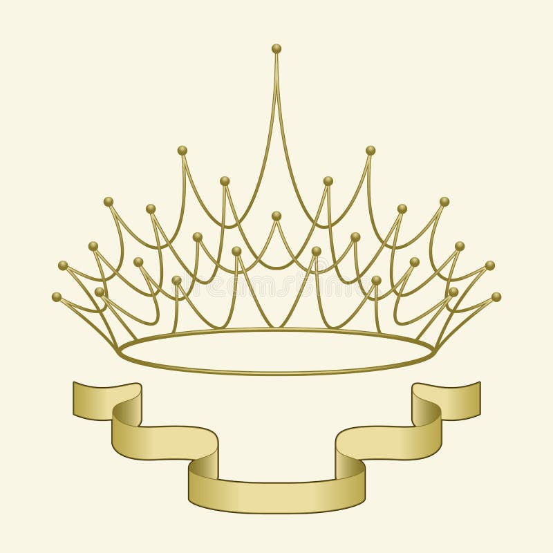 Crown with banner stock vector. Illustration of royalty - 14821294
