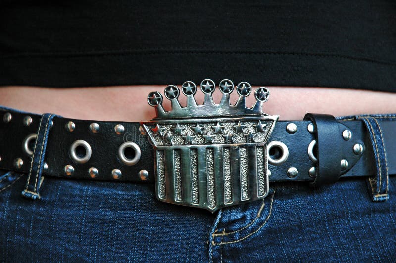 Crown Belt Buckle stock image. Image of buckle, stars - 10710887