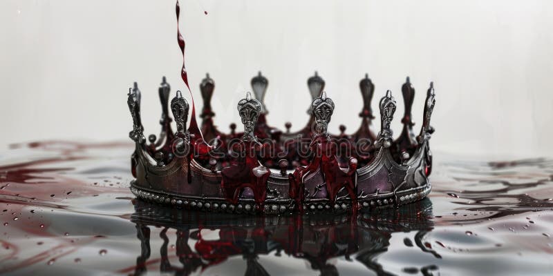 A Crown with Blood Dripping Down the Middle Stock Photo - Image of ...