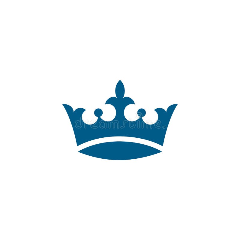 Crown - Blue Vector Icon. EPS 10. Editable Flat Design. Beautiful Crown ...