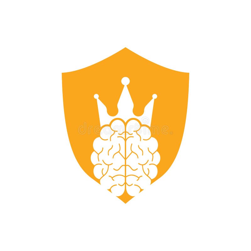 Crown Brain Logo Icon Design. Smart King Vector Logo Stock Vector ...