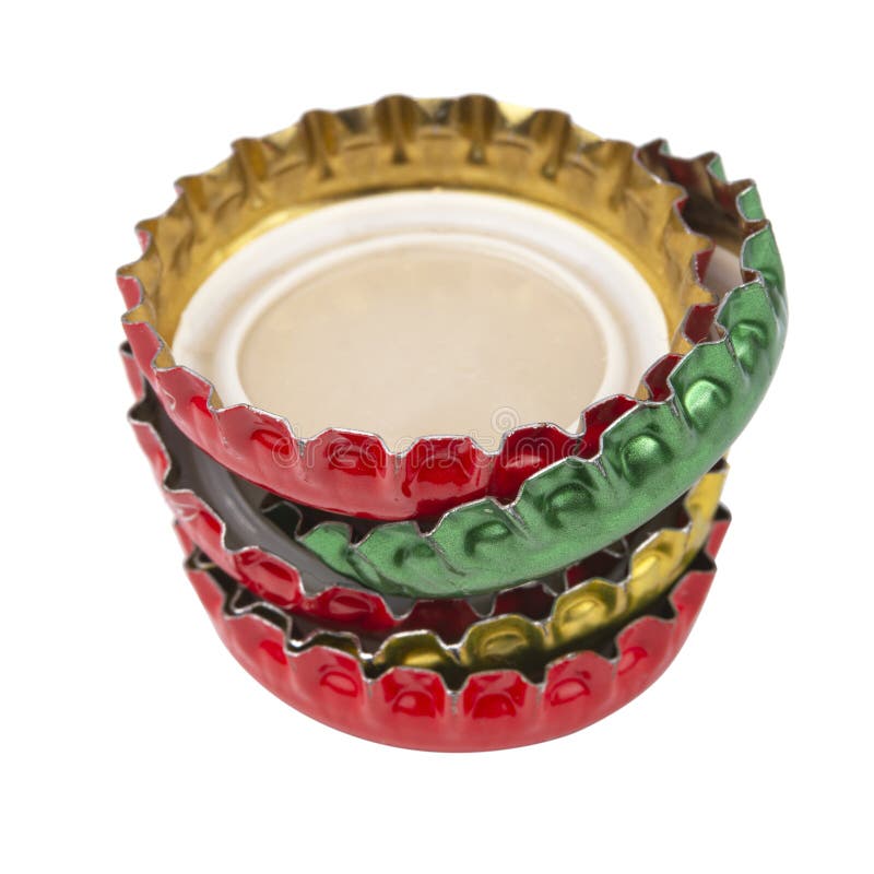 Crown Cap Bottle Cap in Different Colors Gold Silver Metal Isolated ...