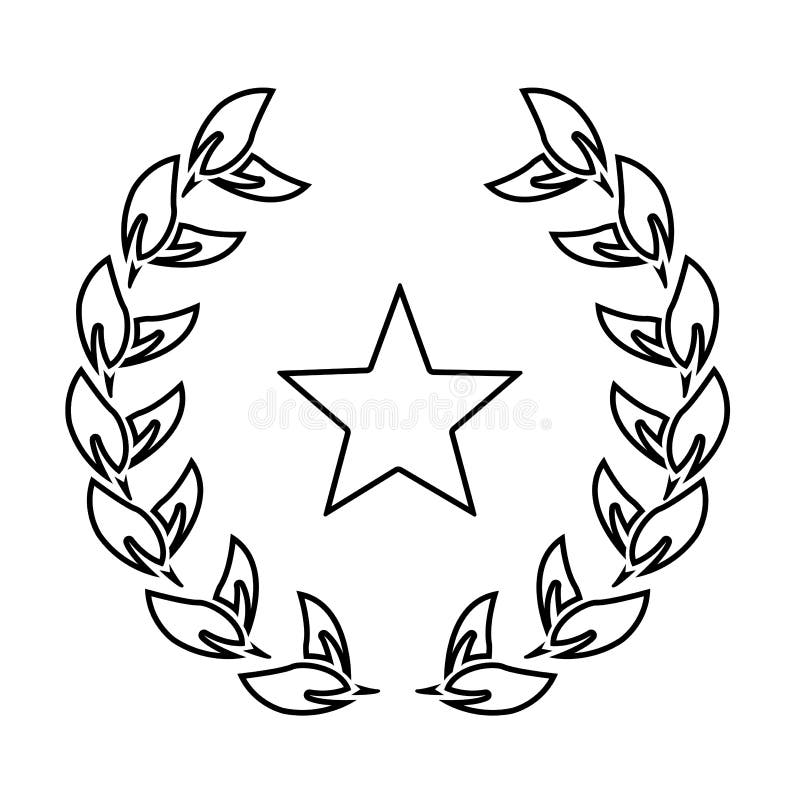 Crown in the Center of Which is a Star, Vector Illustration Stock ...