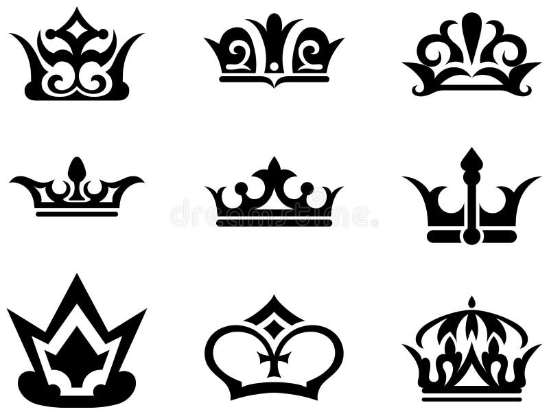 Crown collection stock vector. Illustration of elegance - 25299880