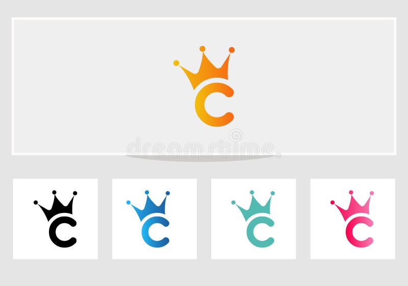 Crown Concept Vector Logo Design with K Letter Stock Vector ...