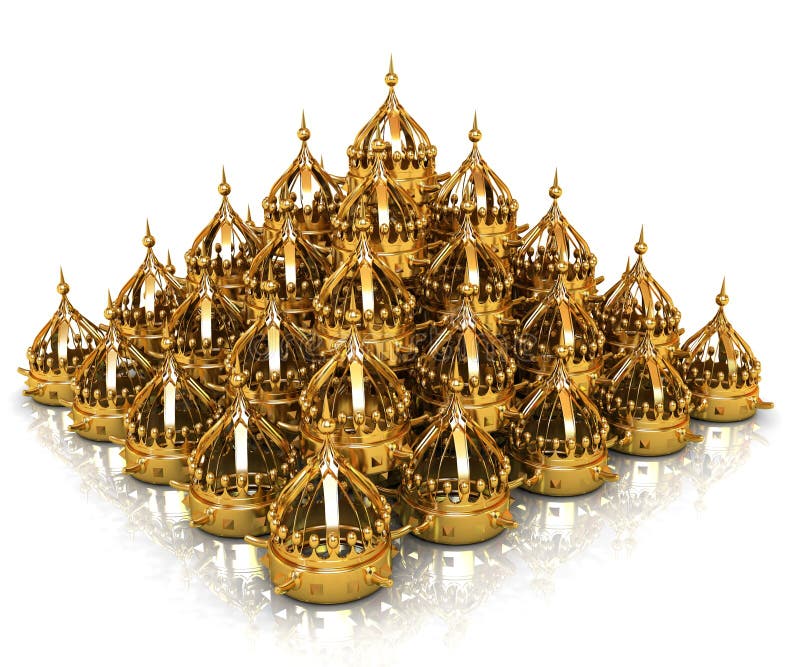 Crown. 3d render stock illustration. Illustration of king - 126253600