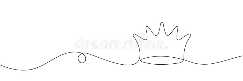 One Line Art Crown Stock Illustrations – 345 One Line Art Crown Stock ...