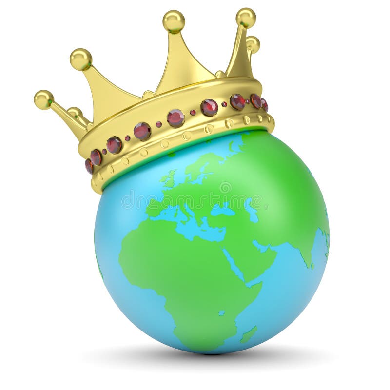 The crown on Earth stock illustration. Illustration of luxury - 31297787