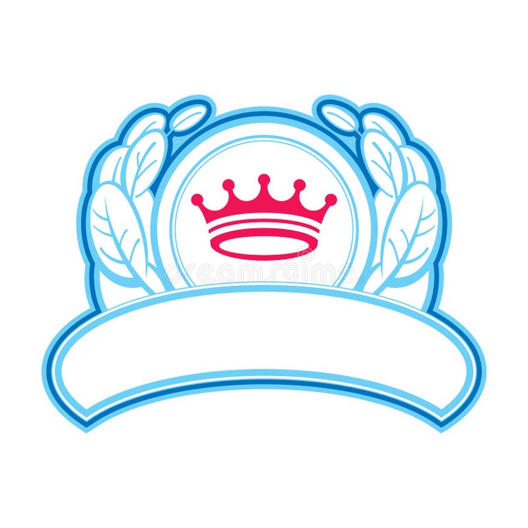 Crown Feathers Heraldic Banner Stock Vector - Illustration of vignette ...